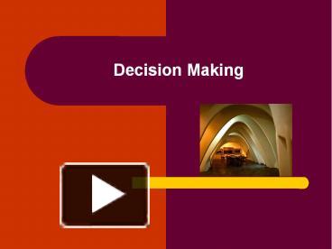 Decision Making presentation | free to download