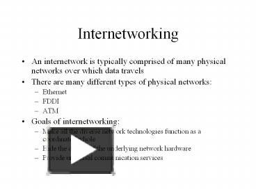 Internetworking presentation | free to download