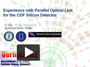 Experience with Parallel Optical Link presentation | free to download