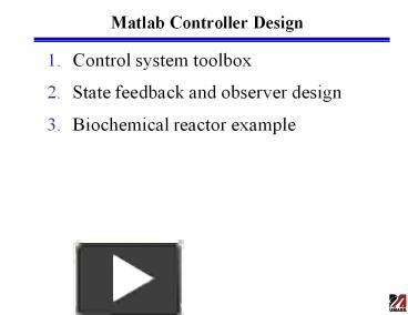 PPT – Matlab Controller Design PowerPoint presentation | free to view ...