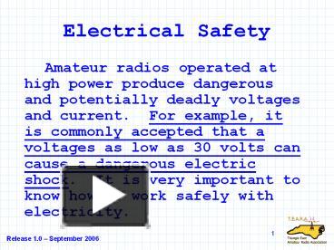 Electrical Safety presentation | free to download