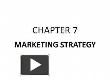 PPT – CHAPTER 7 MARKETING STRATEGY * * * * * * * GERBER S PowerPoint ...