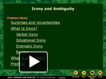PPT – Irony and Ambiguity PowerPoint presentation | free to view - id ...