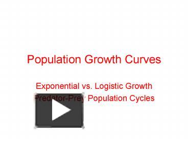 Population Growth Curves Exponential vs. Logistic Growth presentation ...