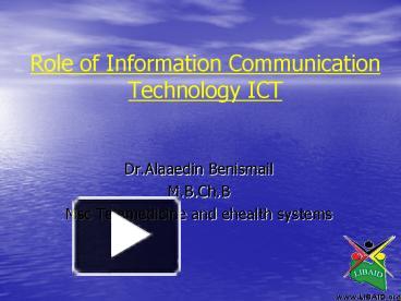 Role of Information Communication Technology ICT presentation | free to ...