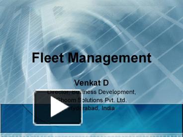 Fleet Management presentation | free to download
