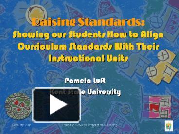 Raising Standards: Showing our Students How to Align Curriculum ...