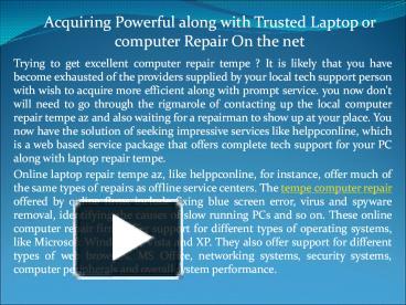 PPT – computer repair tempe PowerPoint presentation | free to download ...