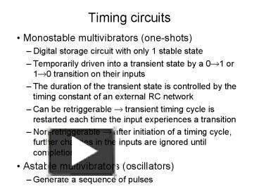 PPT – Timing circuits PowerPoint presentation | free to download - id ...