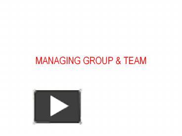 PPT – Groups PowerPoint presentation | free to download - id: 3df990-OTgwN