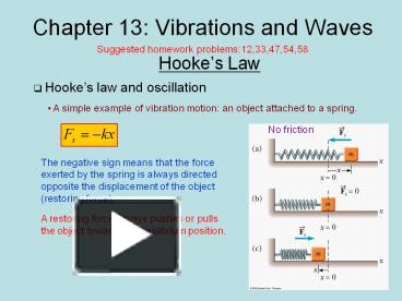 Chapter 13: Vibrations and Waves presentation | free to view