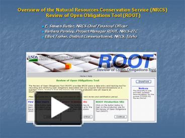 PPT – Overview of the Natural Resources Conservation Service (NRCS ...