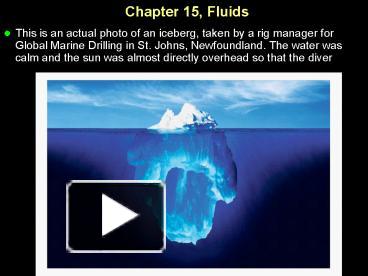 PPT – Chapter 15, Fluids PowerPoint presentation | free to download ...