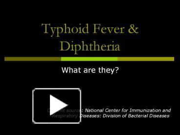 PPT – Typhoid Fever PowerPoint presentation | free to view - id: 3e1e46 ...