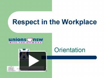 Respect in the Workplace presentation | free to view