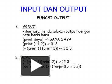 PPT – INPUT DAN OUTPUT PowerPoint presentation | free to view - id ...