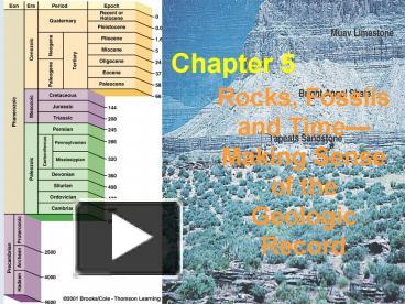 Rocks, Fossils and Time Making Sense of the Geologic Record ...