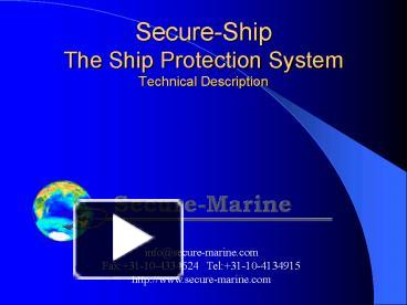 PPT – Secure-Ship The Ship Protection System Technical Description ...