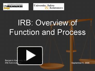 PPT – IRB: Overview of Function and Process PowerPoint presentation ...