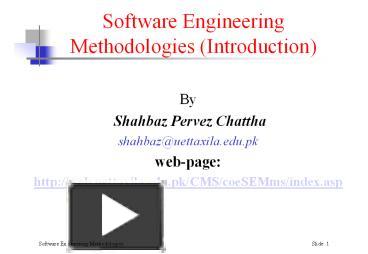 Software Engineering Methodologies (Introduction) presentation | free ...
