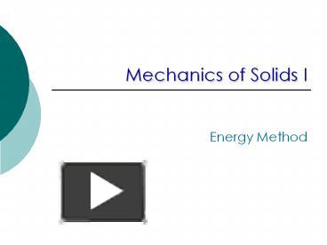 Mechanics of Solids I presentation | free to download