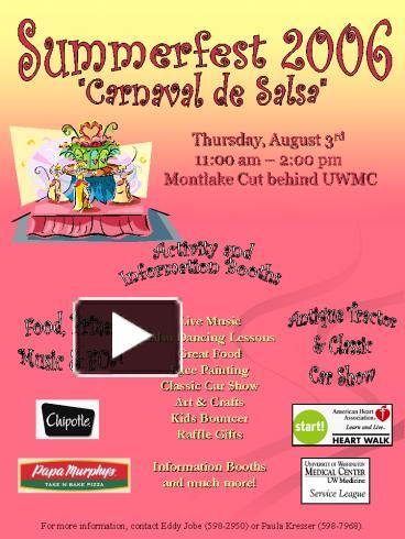 PPT – Summerfest 2006 PowerPoint presentation | free to download - id ...