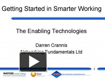 PPT – Getting Started in Smarter Working PowerPoint presentation | free ...