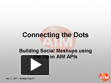 Connecting the Dots presentation | free to view