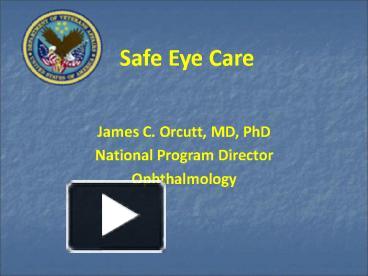 Safe Eye Care presentation | free to download