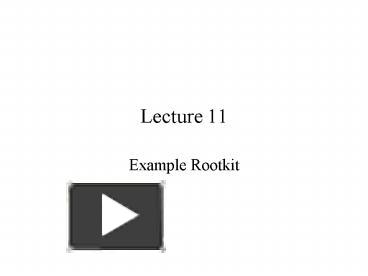 Example Rootkit presentation | free to view