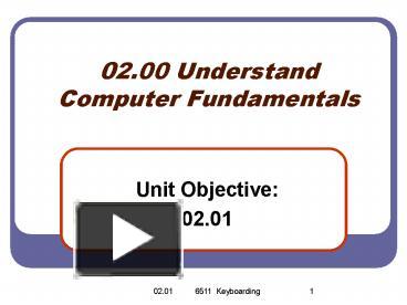 PPT – 02.00 Understand Computer Fundamentals PowerPoint presentation ...