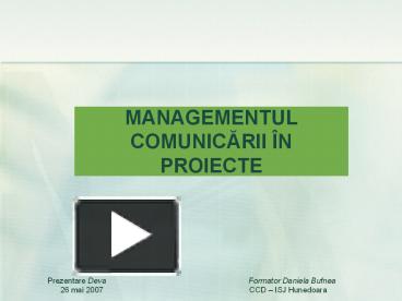 Prezentare Deva Formator Daniela Bufnea presentation | free to view