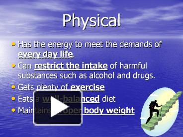 PPT – Physical PowerPoint presentation | free to view - id: 3ea925-MDRhO