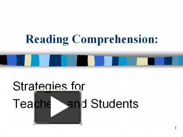 PPT – Reading Comprehension: PowerPoint presentation | free to download ...