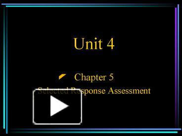 PPT – Selected Response Assessment PowerPoint presentation | free to ...