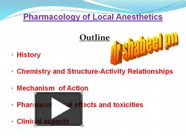 PPT – Pharmacology of Local Anesthetics PowerPoint presentation | free ...