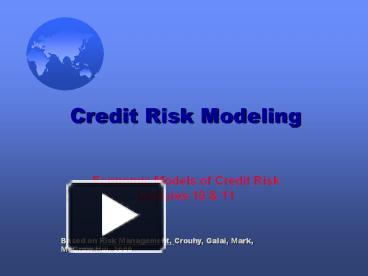 PPT – Credit Risk Modeling PowerPoint presentation | free to download ...