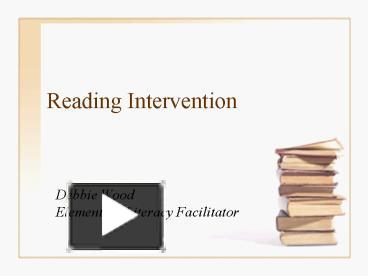Reading Intervention presentation | free to view