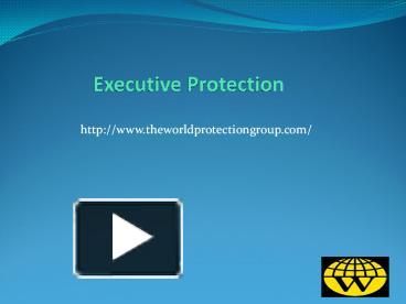 Executive protection presentation | free to download