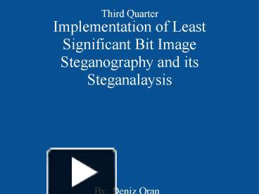 Implementation of Least Significant Bit Image Steganography and its ...