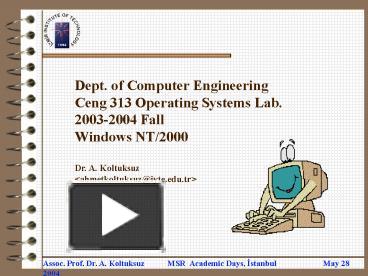 PPT – Ceng 313 Operating Systems Lab PowerPoint presentation | free to ...