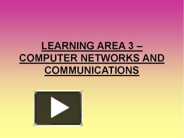 LEARNING AREA 3 presentation | free to download