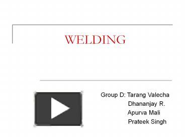 WELDING presentation | free to download