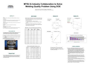 PPT – MTSU PowerPoint presentation | free to download - id: 3ef179-OGUyY