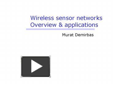PPT – Wireless sensor networks Overview PowerPoint presentation | free ...