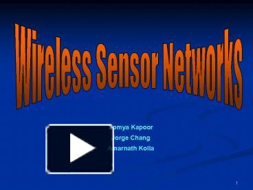 PPT – Wireless Sensor Networks PowerPoint presentation | free to ...