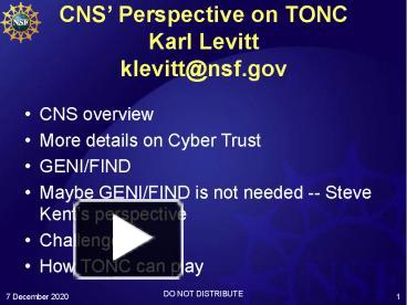 PPT – CNS PowerPoint presentation | free to download - id: 3ef423-NmI3M