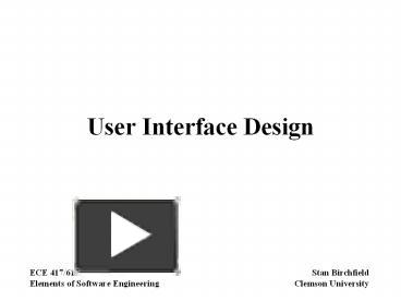 User Interface Design presentation | free to download
