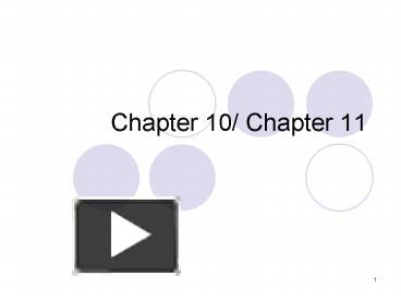 PPT – Chapter 10/ Chapter 11 PowerPoint presentation | free to view ...
