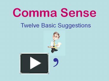 Comma Sense presentation | free to download